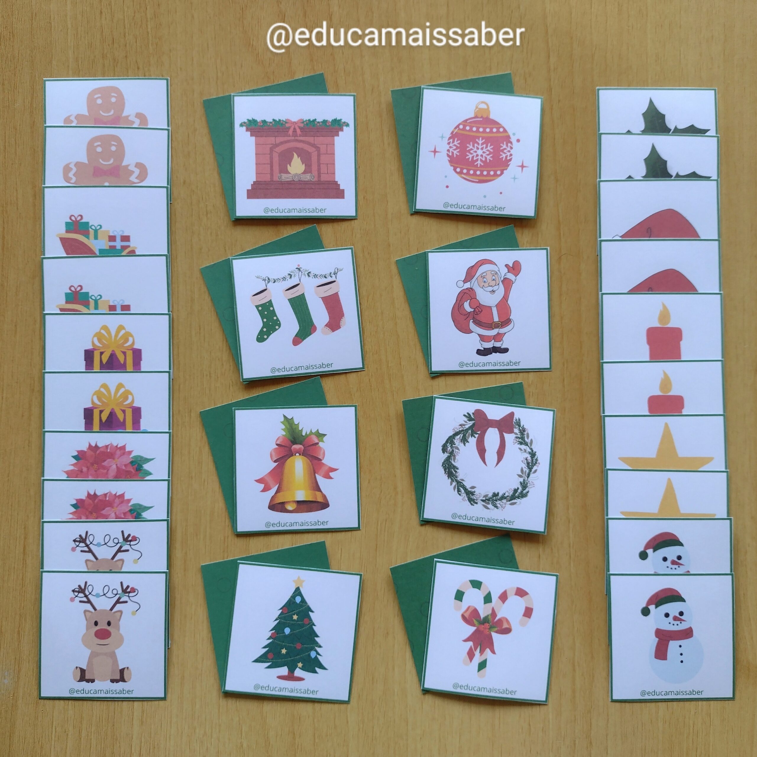 Jogo da Memória de Natal - Educa Mais Saber - Por Cristina Góis