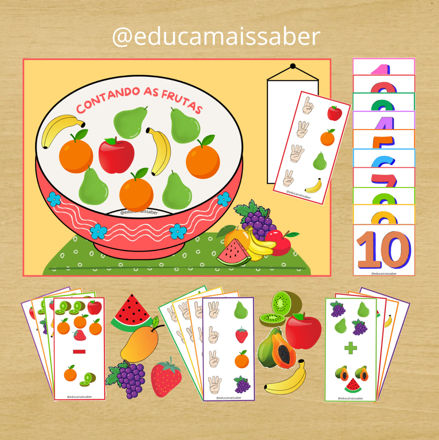Contando as Frutas - Educa Mais Saber - Por Cristina Góis